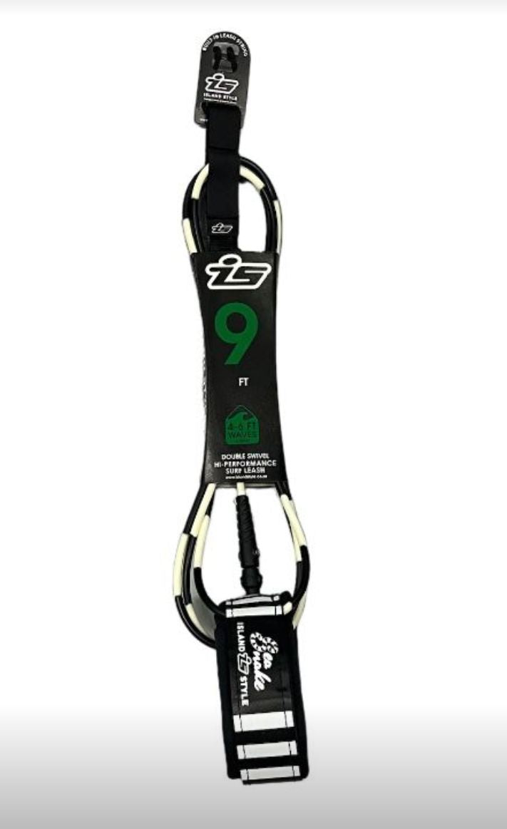 6.5MM UTILITY LEASH 9FT CALF/KNEE LONGBOARD LEASH- SEA SNAKE – ISLAND STYLE