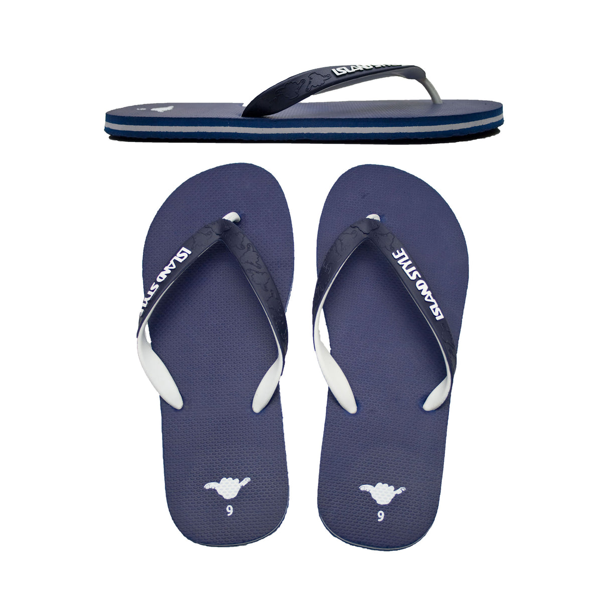 ISLAND STYLE Mens Comfy Fit Navy Slops